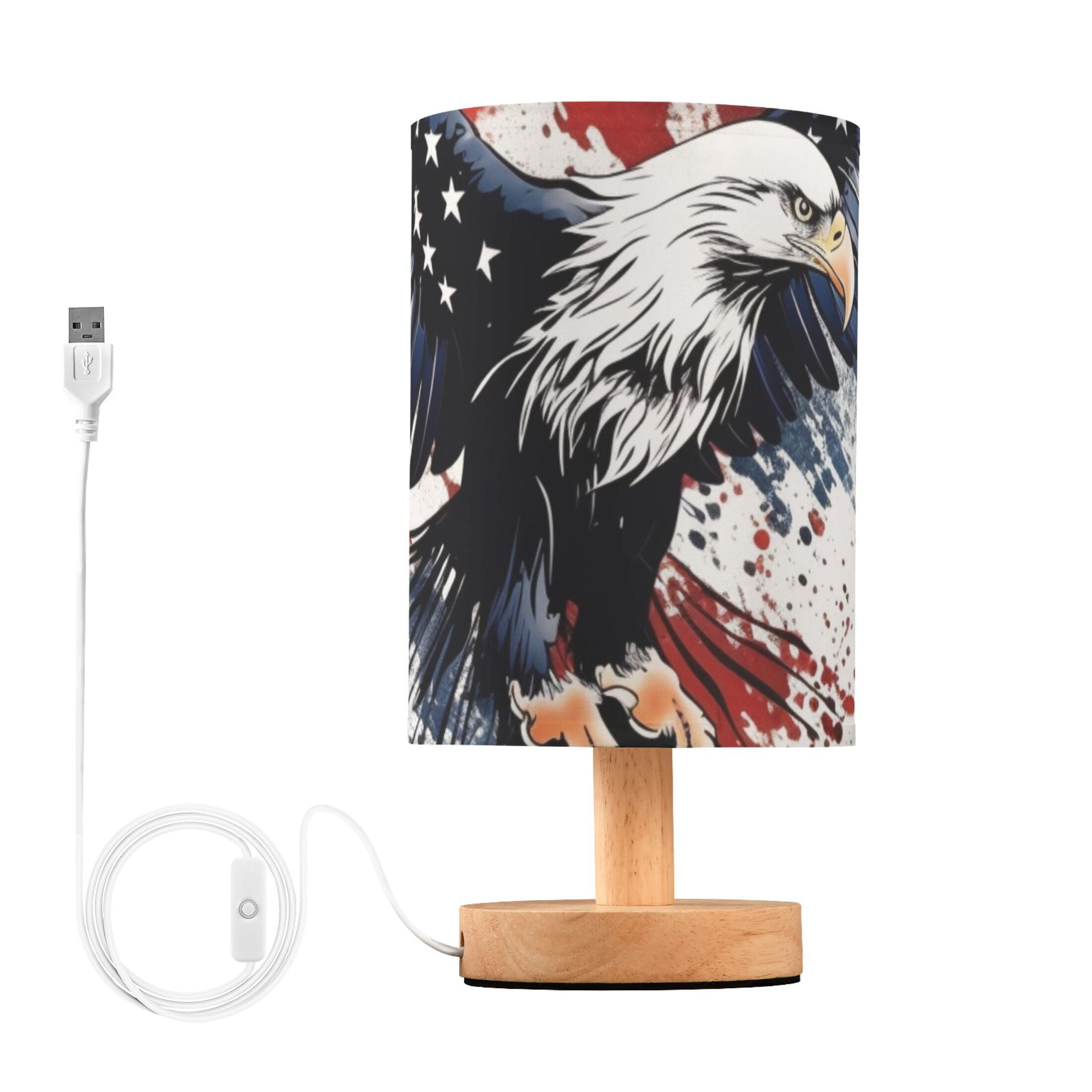 Eagle Blood Table Lamp USB Bedside Desk Nightstand Lamp Printed Gifts ...