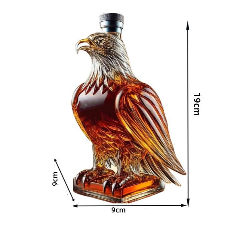 Eagle Borosilicate Glass Infusion Bottle - 350ml Animal-Shaped Spirit ...
