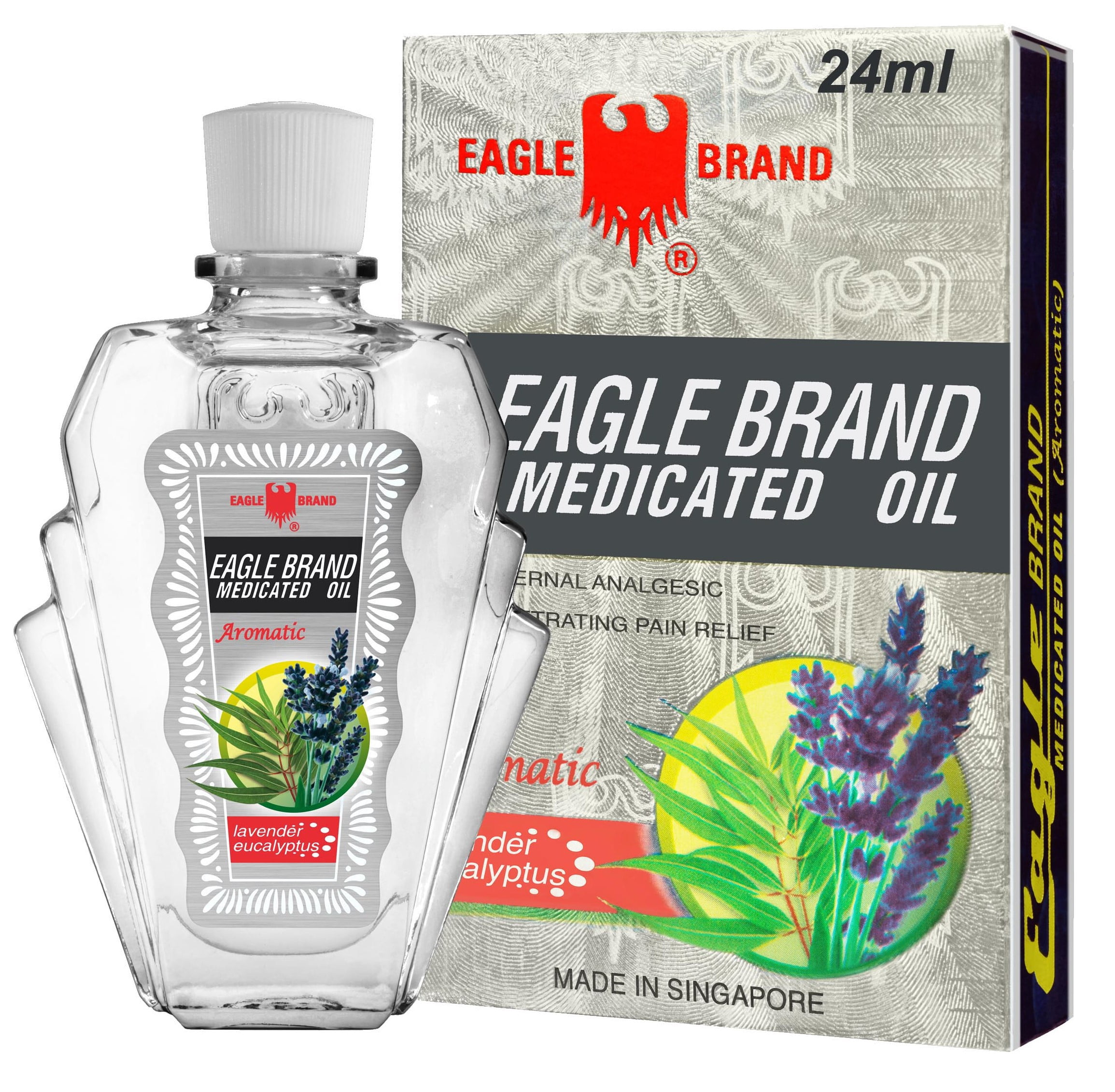 Eagle Brand Aromatic Lavender Medicated Oil 24ml (4 Bottles) - Walmart ...