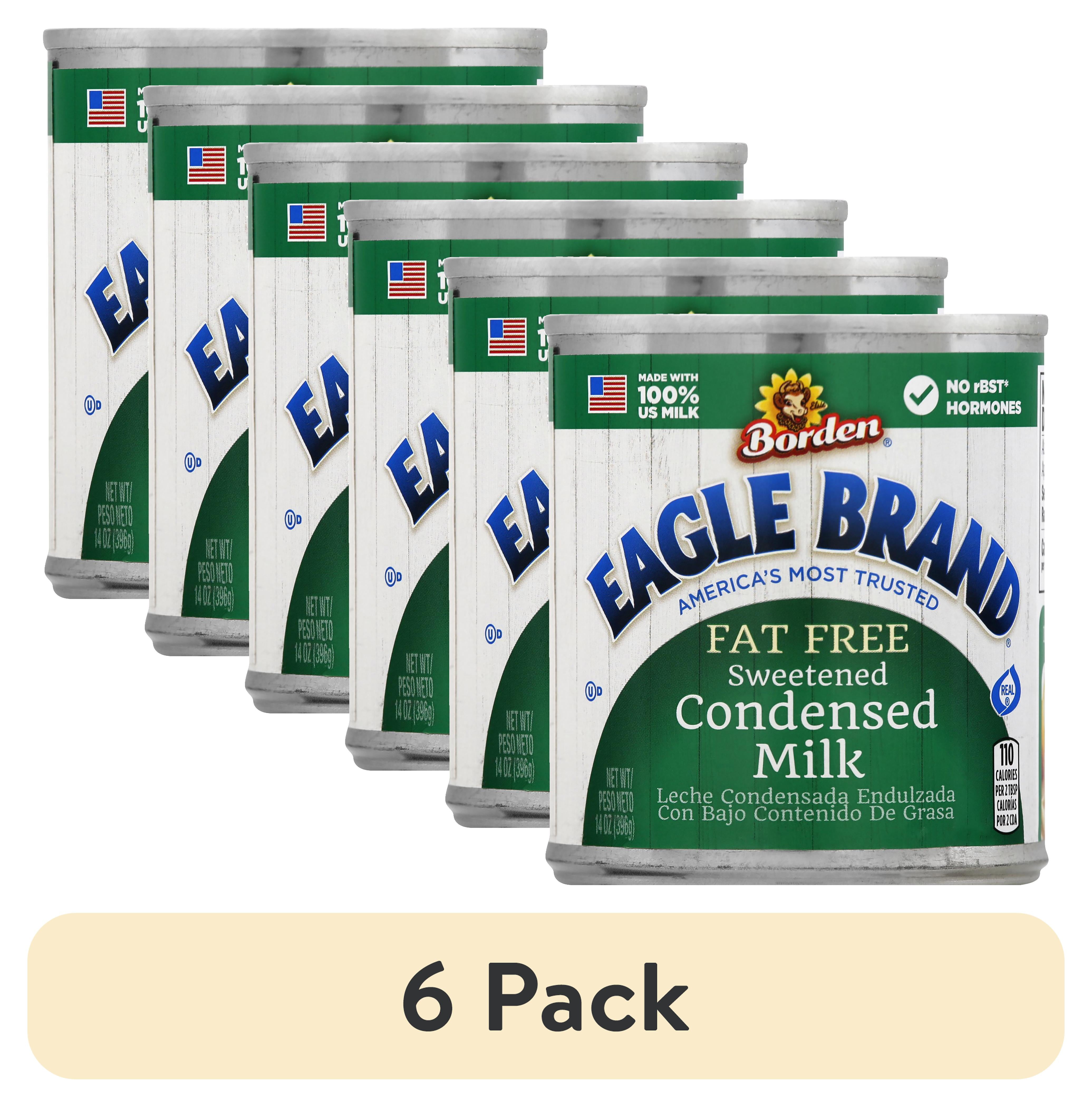 (6 pack) Eagle Brand Fat Free Sweetened Condensed Milk, 100% US Milk ...
