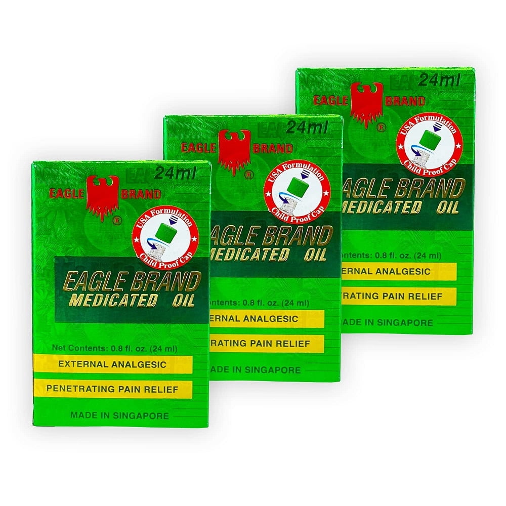 Eagle Brand Medicated Oil for Skin Itch, 24ml - Pack of 3 - Walmart.com