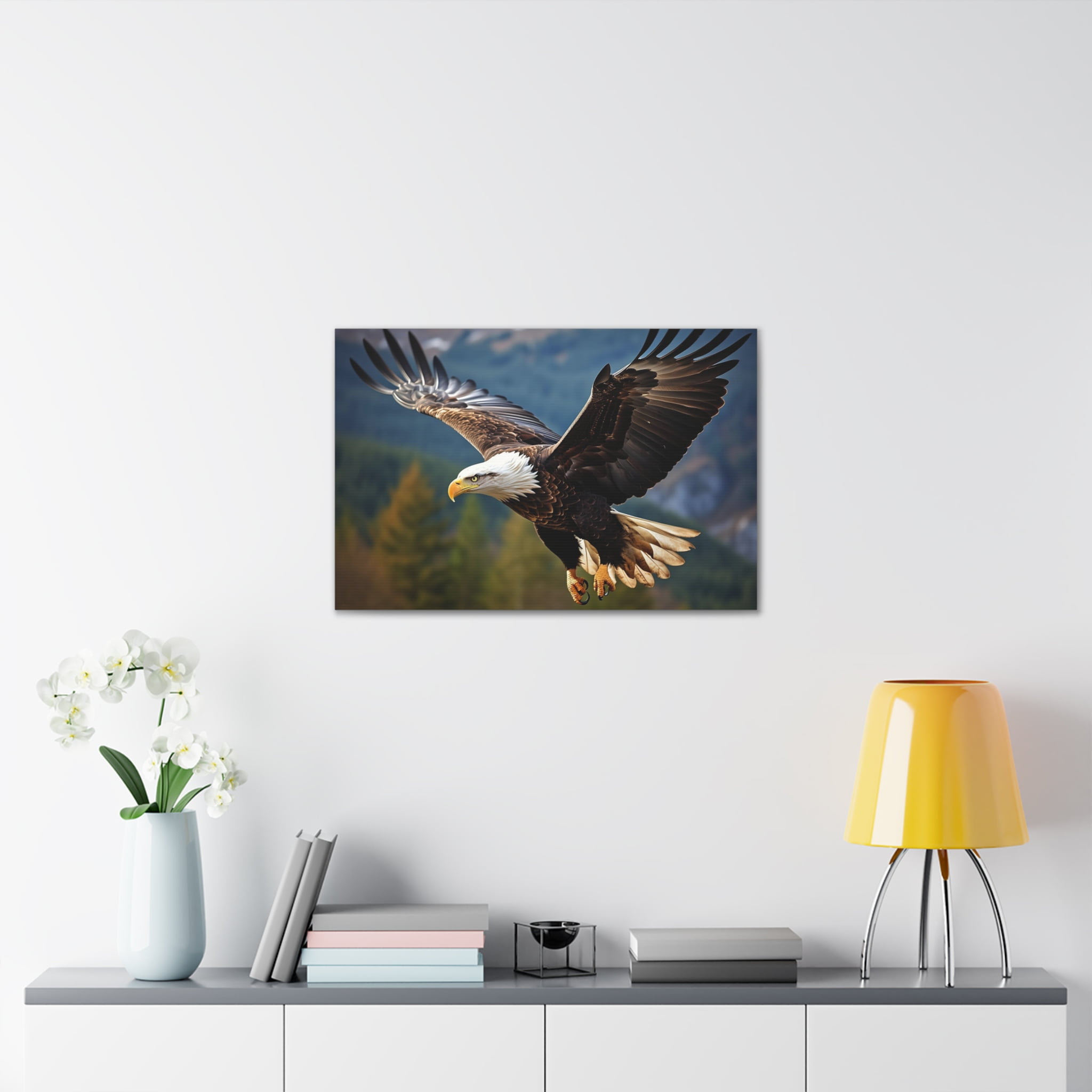 Eagle Canvas Gallery Wraps Bald Eagle Soaring Flying Heights - Walmart.com