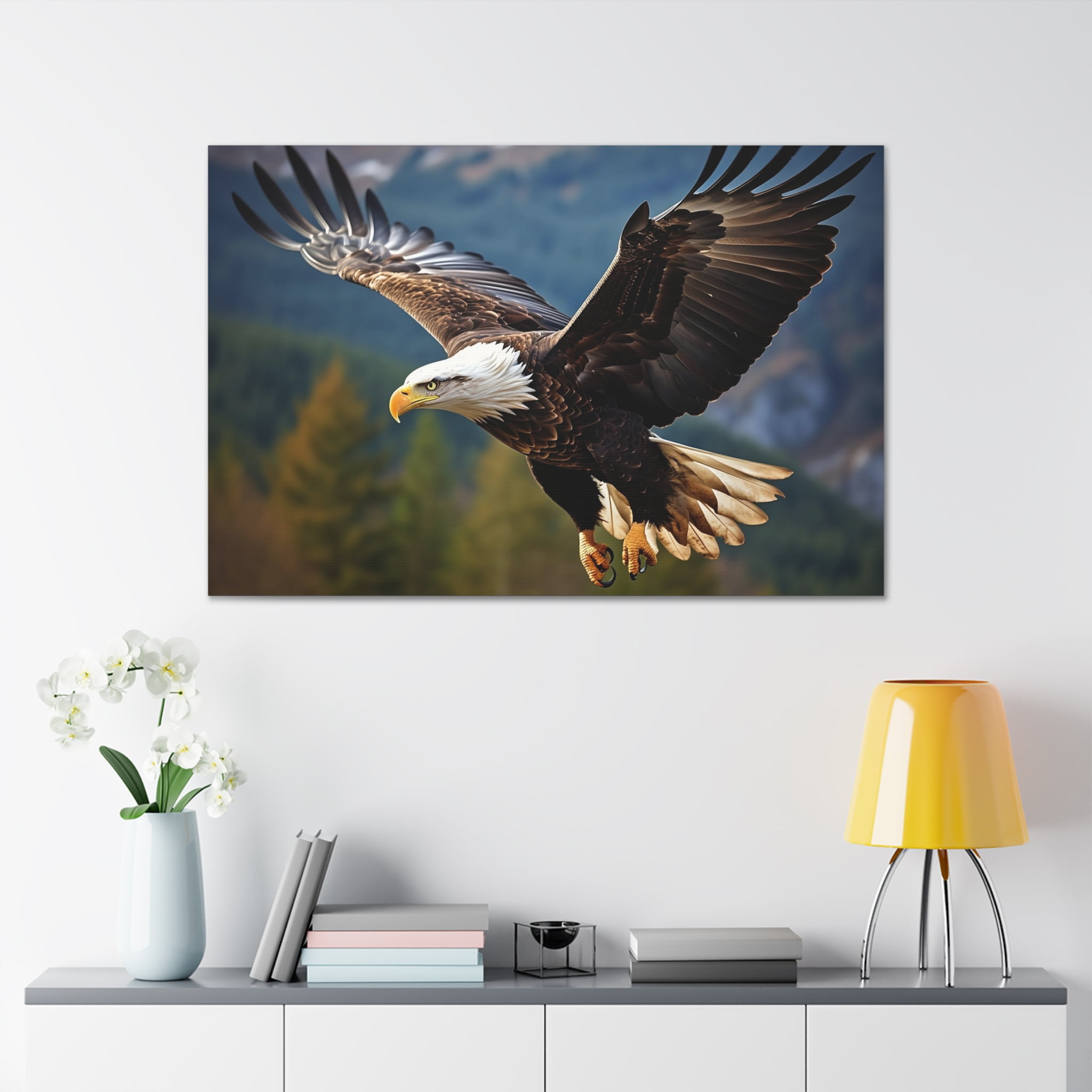 Eagle Canvas Gallery Wraps Bald Eagle Soaring Flying Heights - Walmart.com
