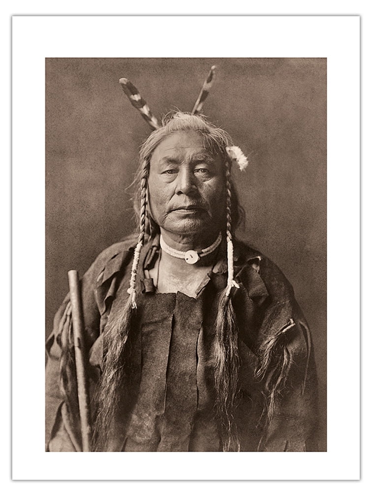 Eagle Child - Atsina Native Man - North American Indian - Vintage B&W ...