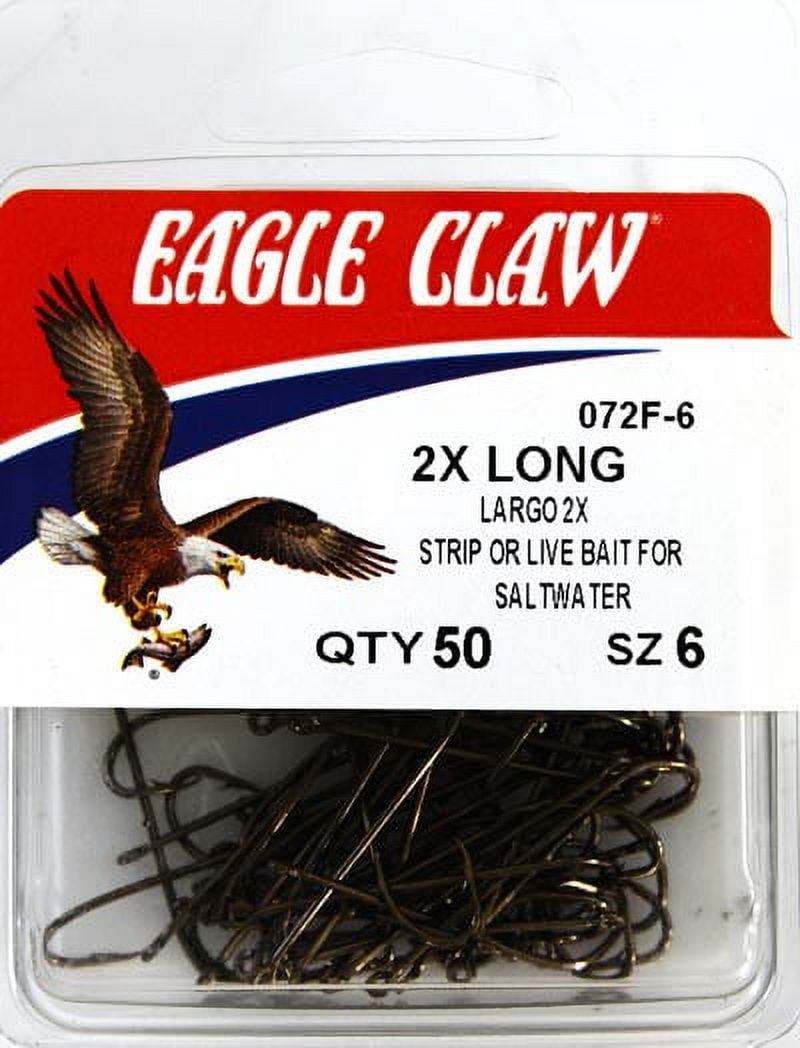 Eagle Claw 072FH-6 2X Long Shank Offset Hook, Bronze, Size 6 - Walmart.com