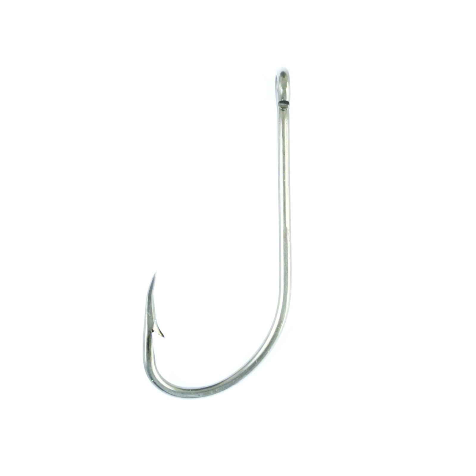 Eagle Claw 084-10 Plain Shank Offset Hook Size 10 Curved Point ...