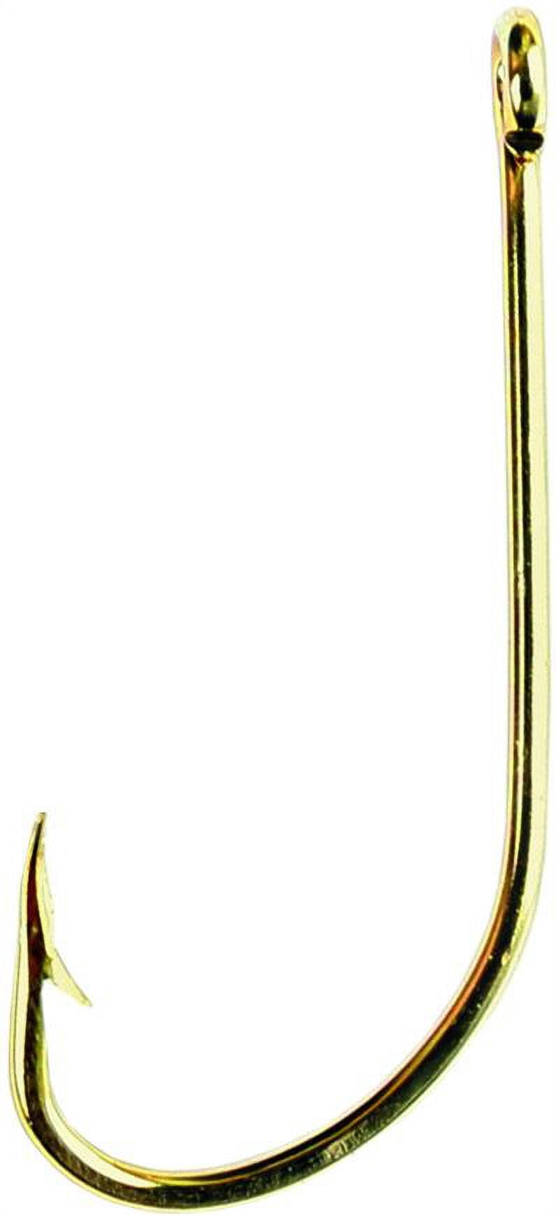 Eagle Claw 089AH-1 Plain Shank Offset Fishing Hook Size 1 Curved Point ...