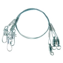 Eagle Claw Steel Leader with Ball Bearing Swivel, Steel, Freshwater ...
