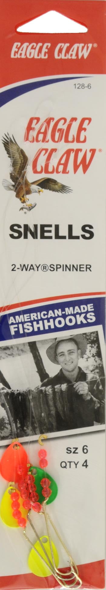 Eagle Claw 128H-6 2-Way Spinner with Blades, Gold, Size 6 - Walmart.com