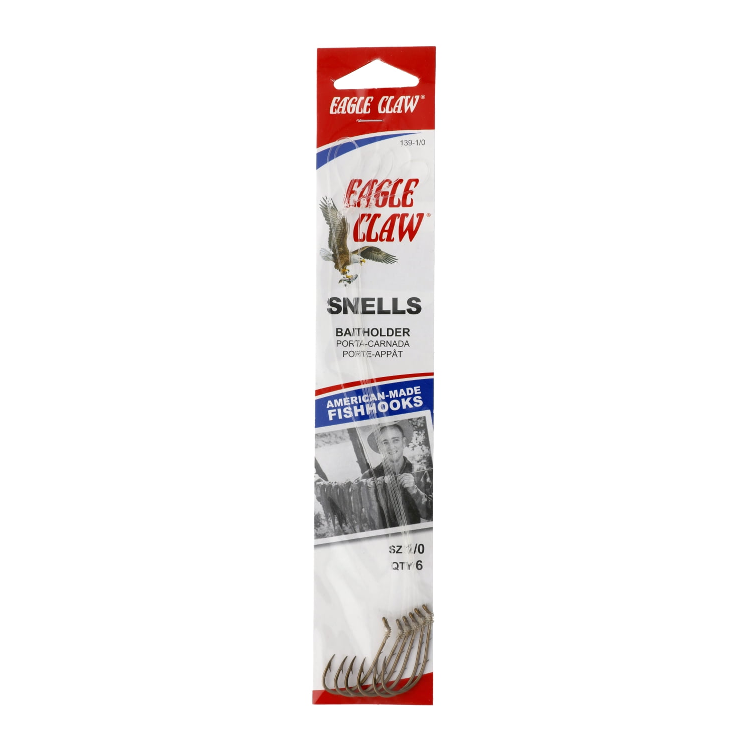 Eagle Claw, Baitholder Snell, Size 6 Hook, 2 barb design - Walmart.com