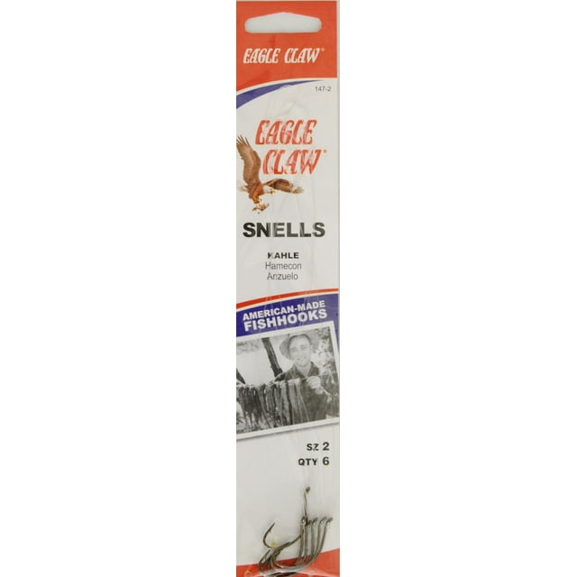 Eagle Claw 147H-2 Snelled Kahle Hook, Bronze, Size 2, 6 Pack - Walmart.com