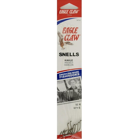 Eagle Claw 147H-4 Snelled Kahle Hook, Bronze, Size 4, 6 Pack - Walmart.com