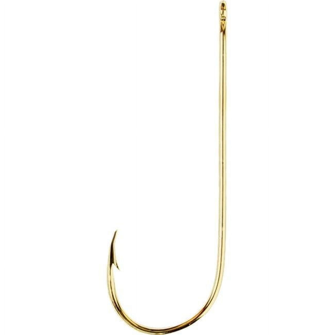 Eagle Claw Aberdeen Fishing Hooks, Size 2 by 0, Light Wire, Gold, Pack ...