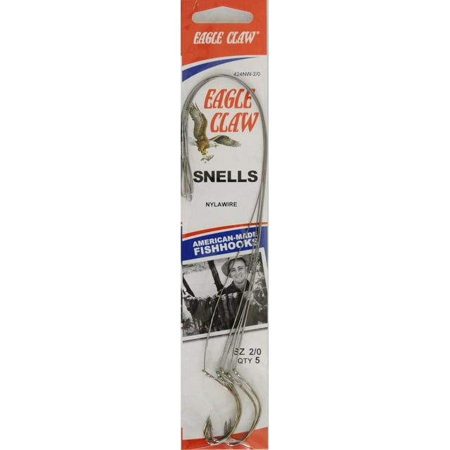 Eagle Claw Nylawire Snell Kahle Hook, Nickel, Size 2/0, Durable and Sharp Fishing Hook - Walmart.com