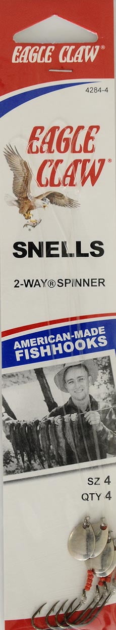 Eagle Claw 4284H-4 2-Way Spinner Snell, Bronze, with Assorted Color, Size 4 - Walmart.com