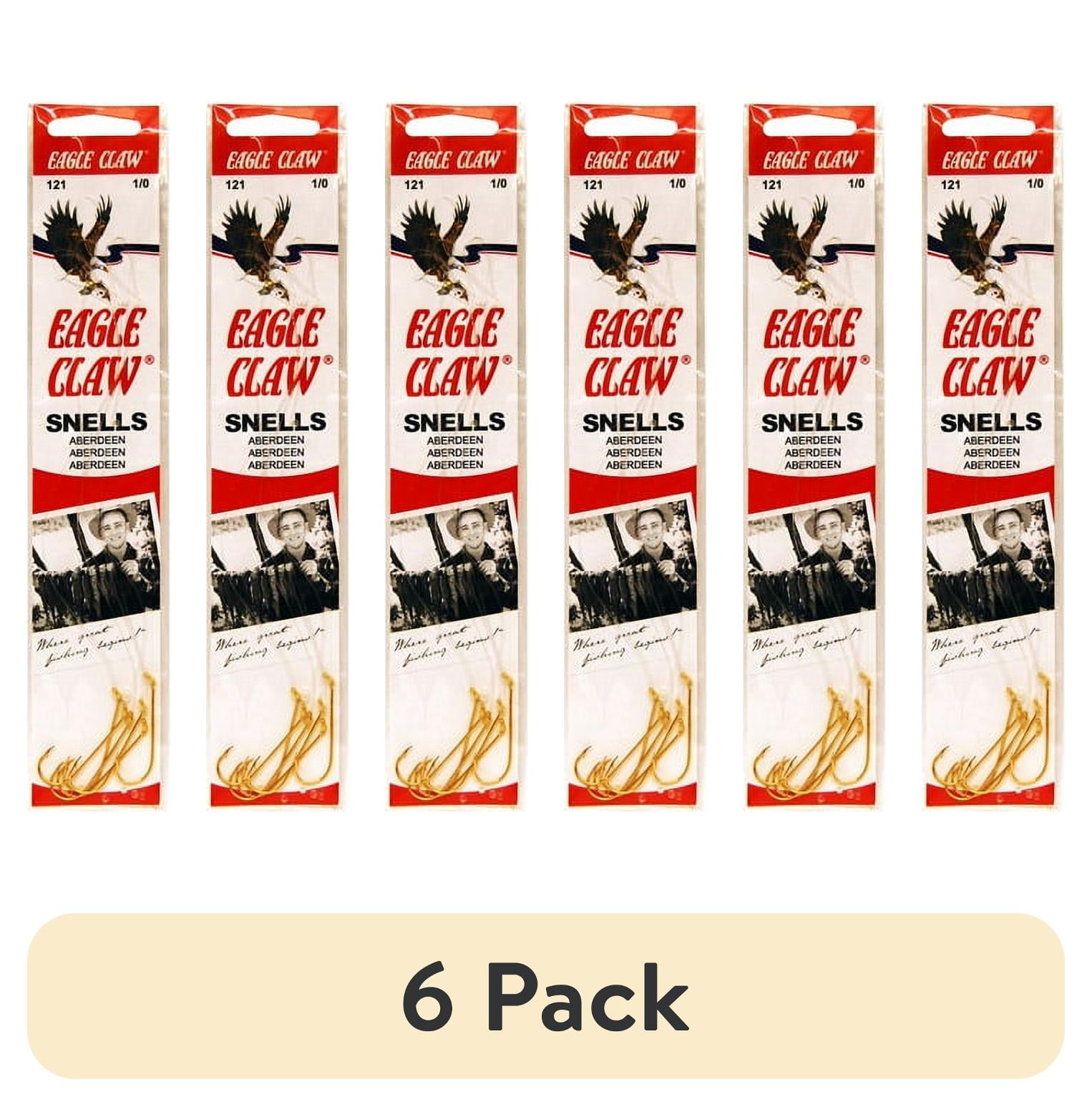 (6 pack) Eagle Claw Aberdeen Snell Fish Hook, Size 2 - Walmart.com