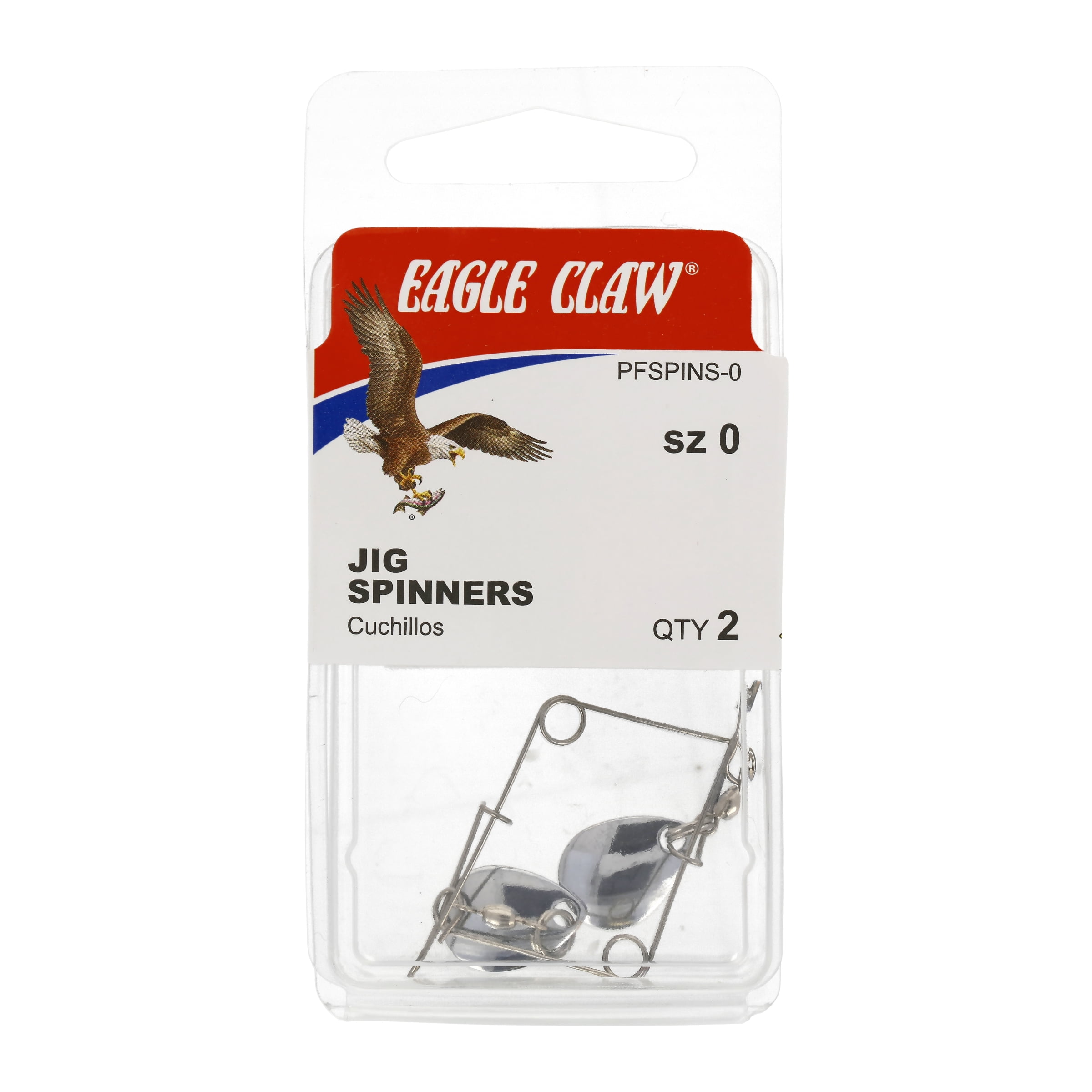 Eagle Claw Fishing Jig Spinner Arm - Size 0 Nickel Spinner - Walmart.com