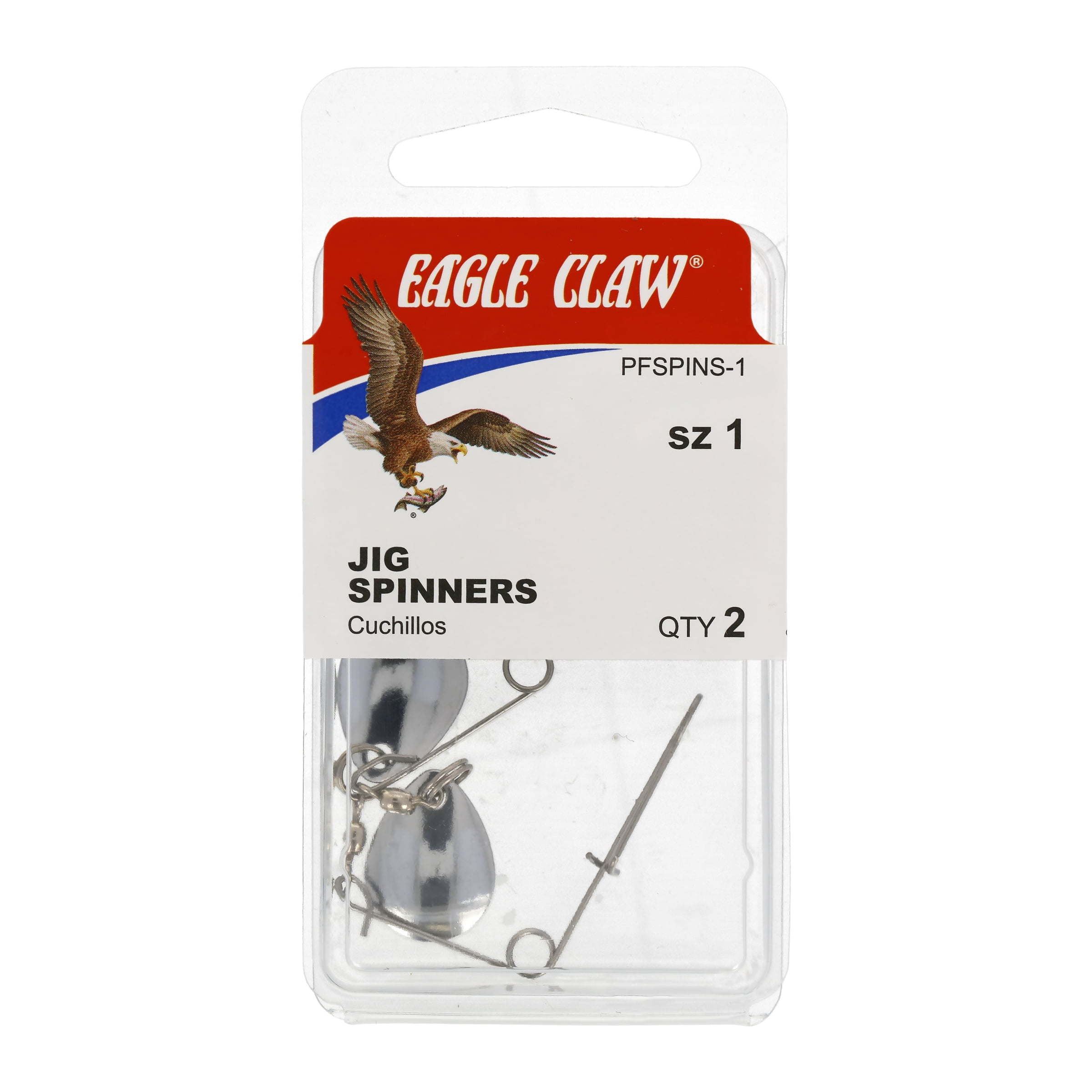 Eagle Claw Fishing Jig Spinner Arm Nickel Size 1 2 Count for Crappie ...