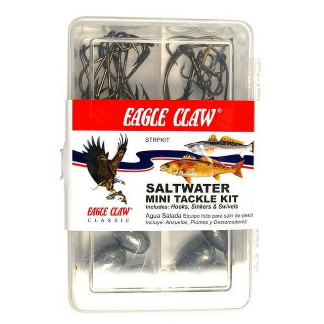 Eagle Claw Fishing STRFKIT Saltwater Mini Tackle Kit - Walmart.com