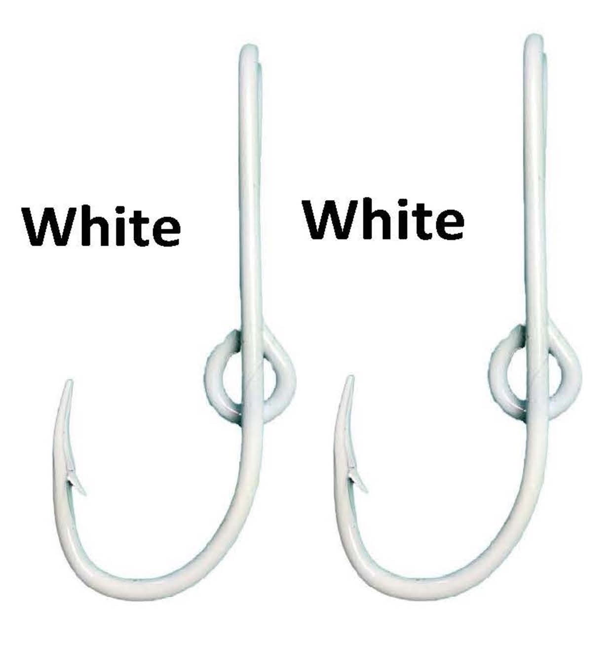 Eagle Claw Hat Fish Hook Set of Two White Hat Fish Hooks pins for Cap ...
