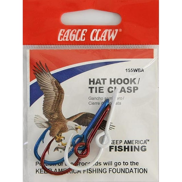Eagle Claw Hat Fishing Hook Assortment, Red, White, and Blue - Walmart.com