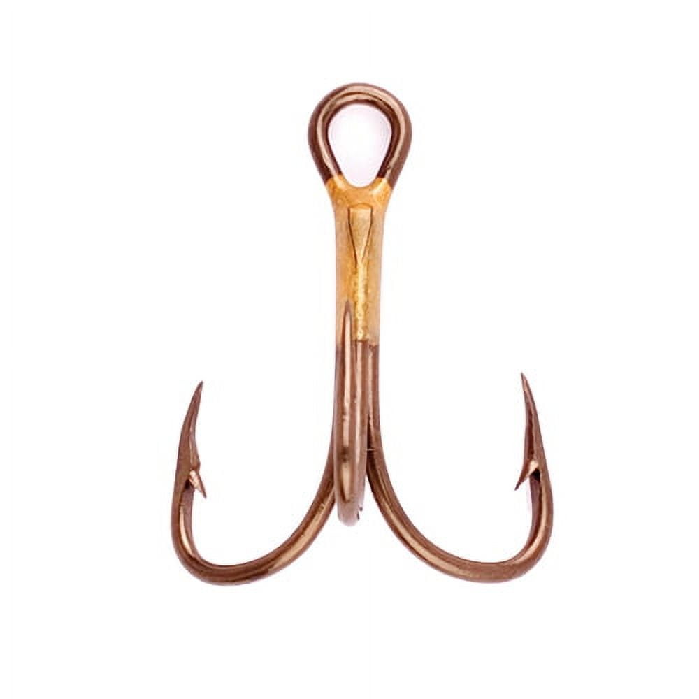 Eagle Claw Lazer 2X Reg Shank Curved Point Treble Hook #6 Bronze 5PK - Walmart.com