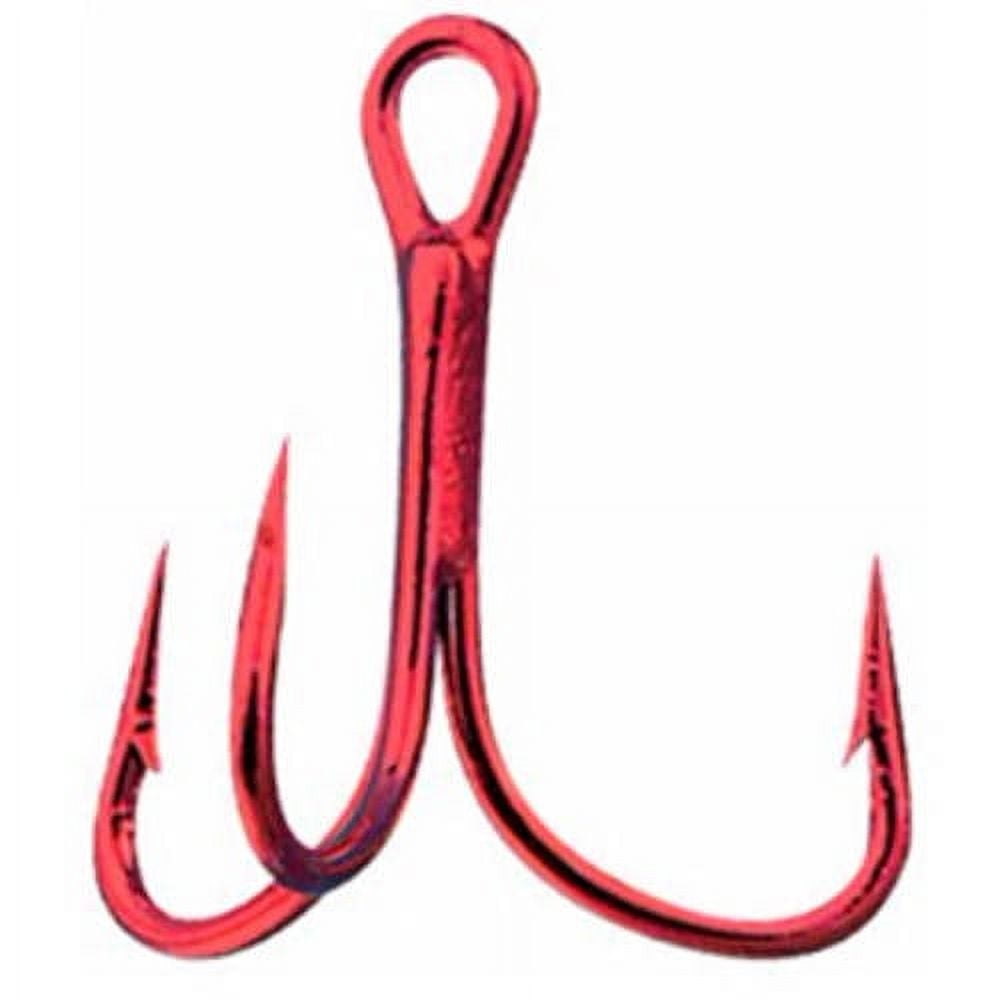 Eagle Claw L934RDG-2 Red Sz 2 Regular Shank Fishing Terminal Treble ...