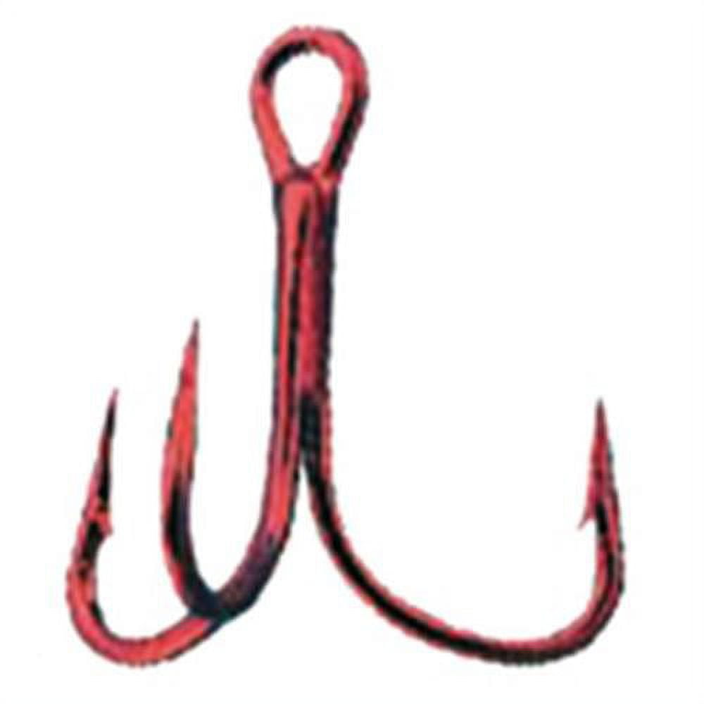 Eagle Claw L934RDG-6 Red Sz 6 Regular Shank Fishing Terminal Treble ...