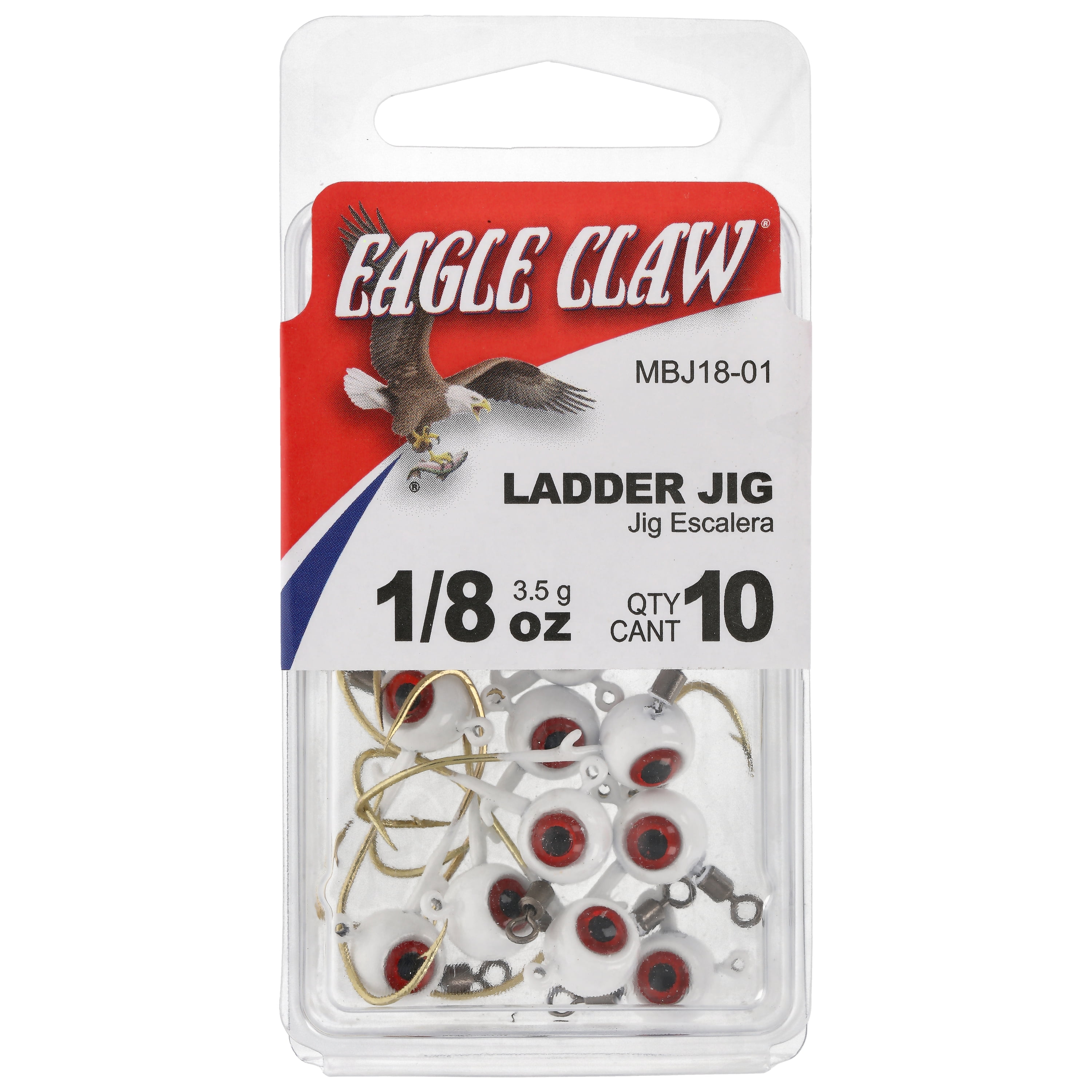 Eagle Claw Ladder Jig 1/18 oz White - Walmart.com