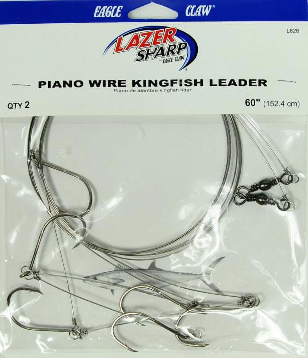 Eagle Claw Lazer Sharp Kingfish Saltwater Leader Rig with Premium Hooks ...