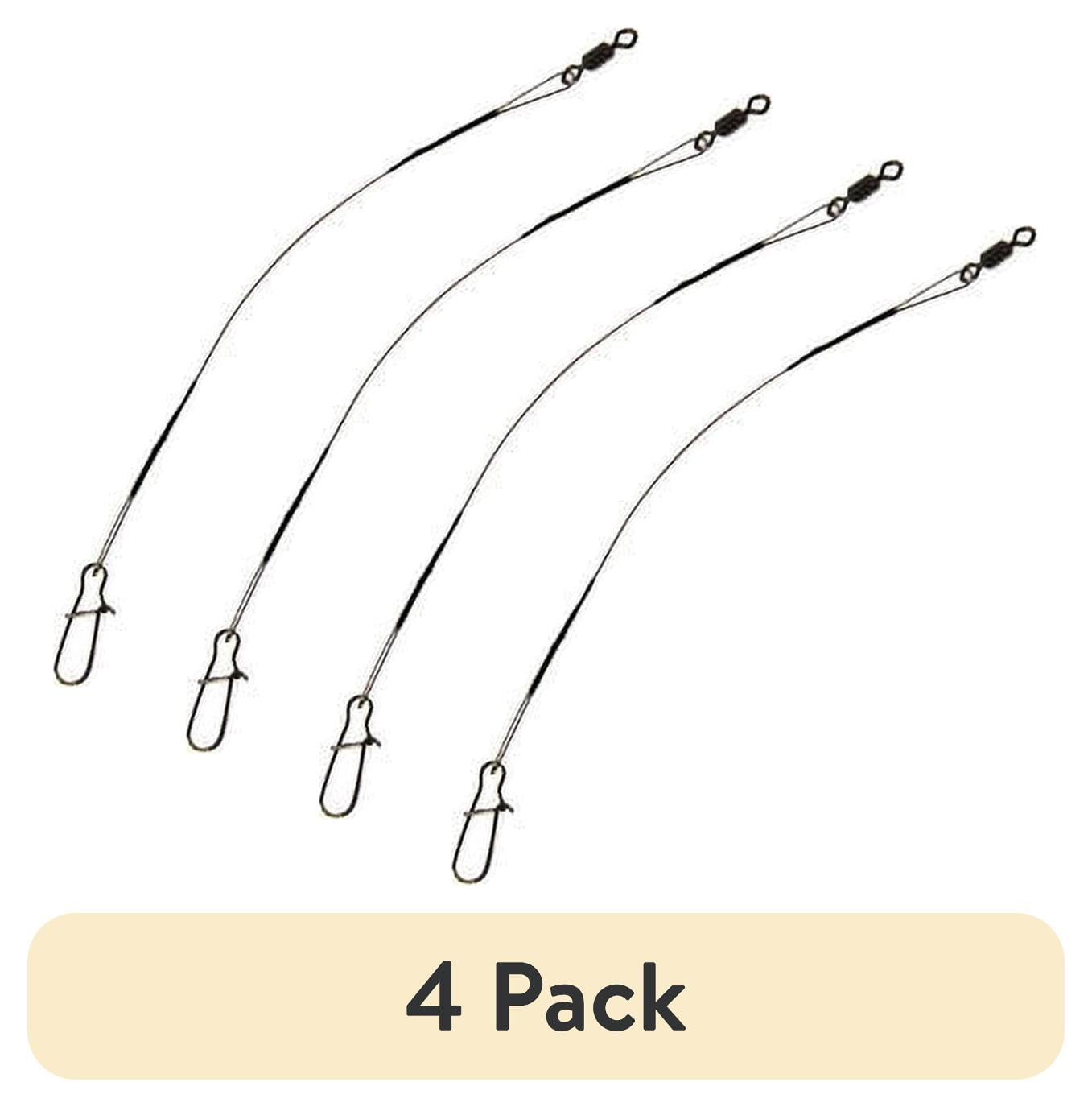 (4 pack) Eagle Claw Micro Leader with Crane Swivel, 5", 18 lb - Walmart.com