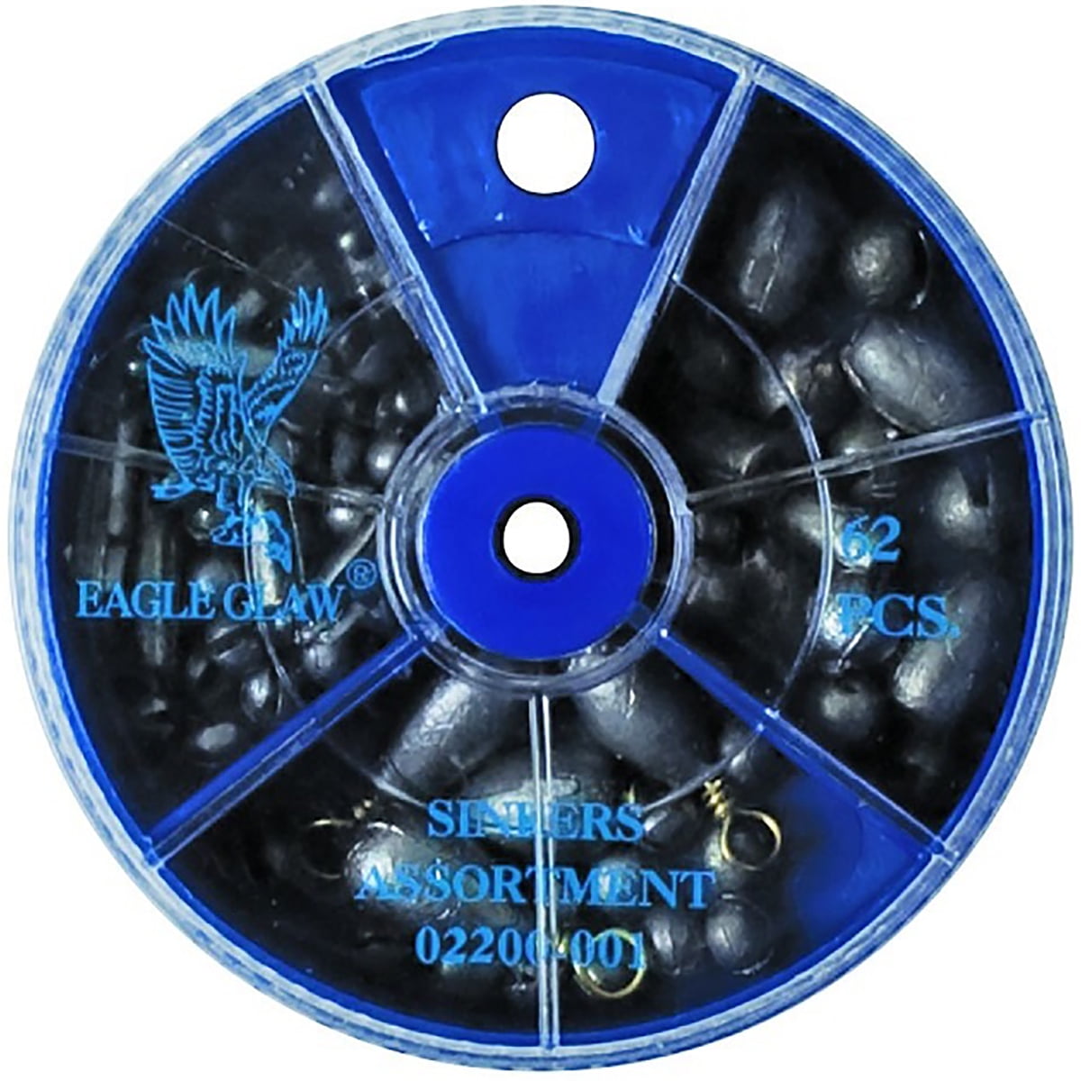 Eagle Claw Multi-Style Fishing Weights Kit, 62 Assorted Sinkers with Dial Pack - Walmart.com