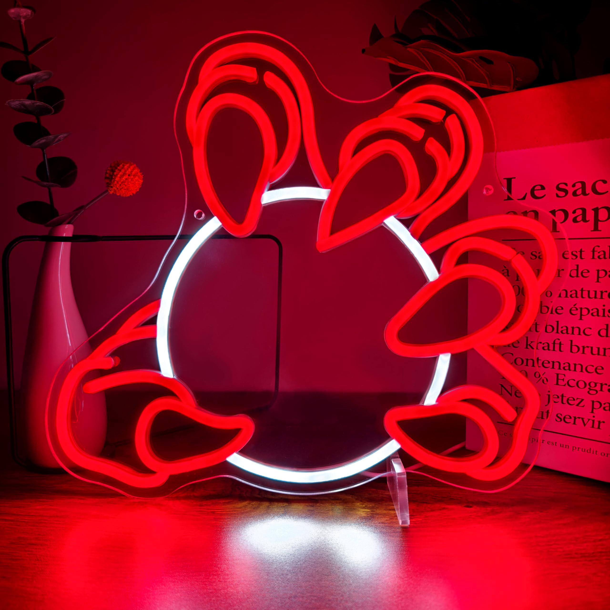 Eagle Claw Neon Sign Red Claws LED Lights Claws Holding Golf Ball Wall ...