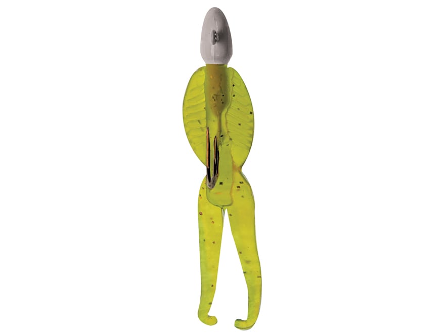 Eagle Claw Paddle Bug Jig Chartreuse Glitter 1/8 oz - Walmart.com