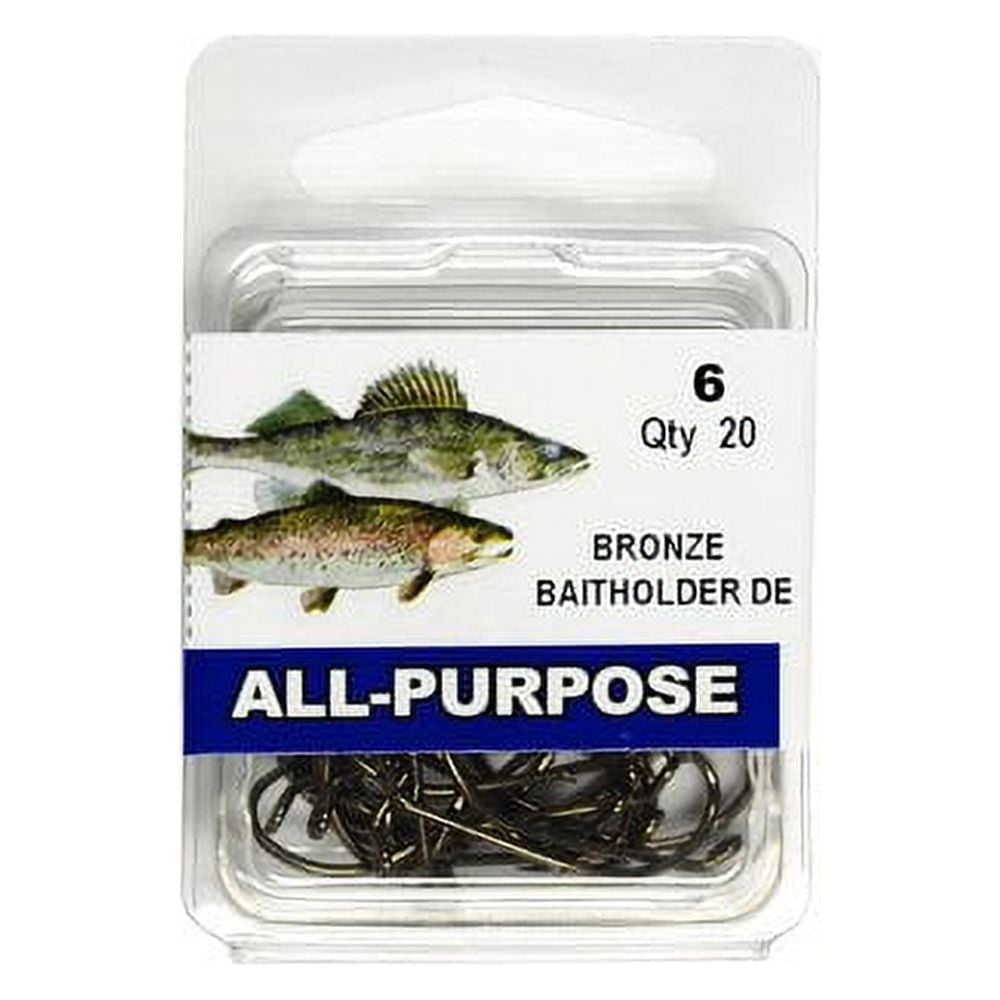 VIP Bronze Baitholder Hooks Value Pack, Assorted Sizes, All-Purpose ...