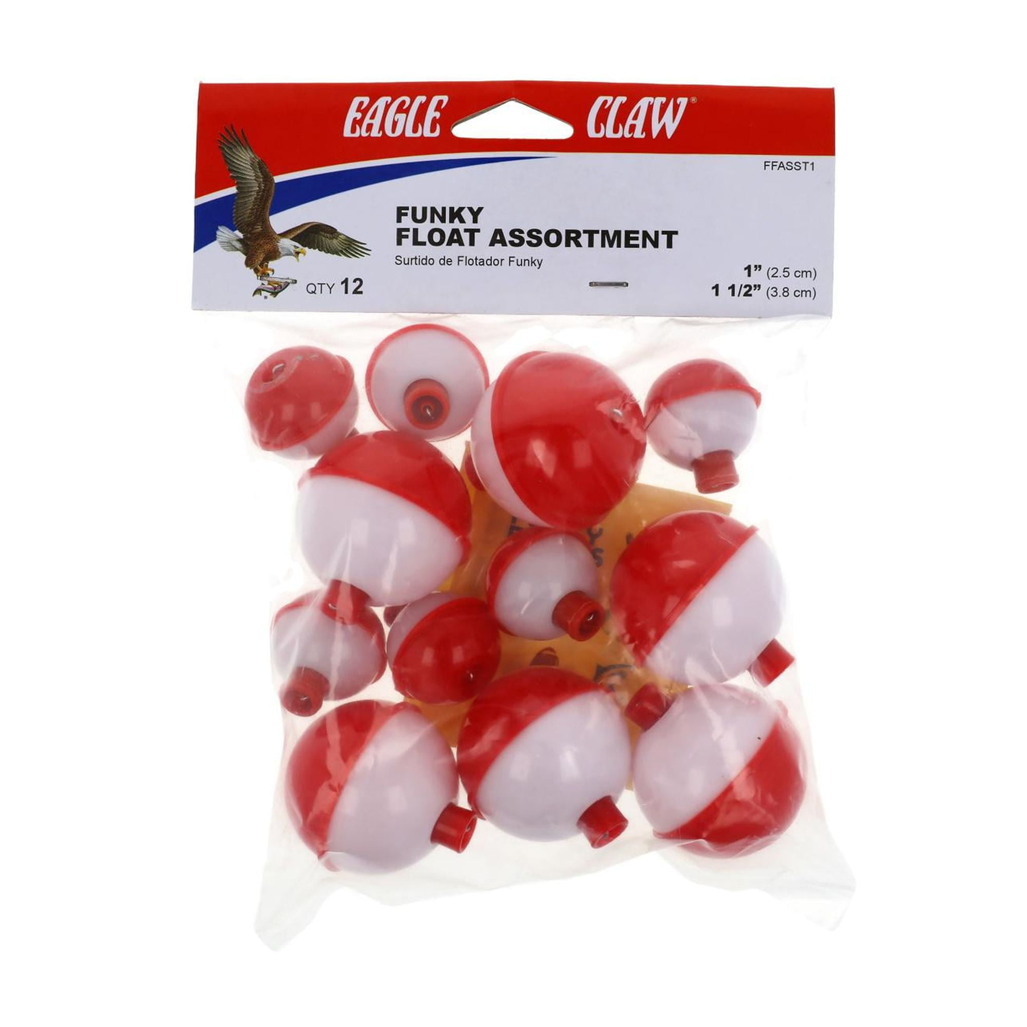 Eagle Claw RFFASST1 Round Foam Float Assortment, 10 Pieces - Walmart.com