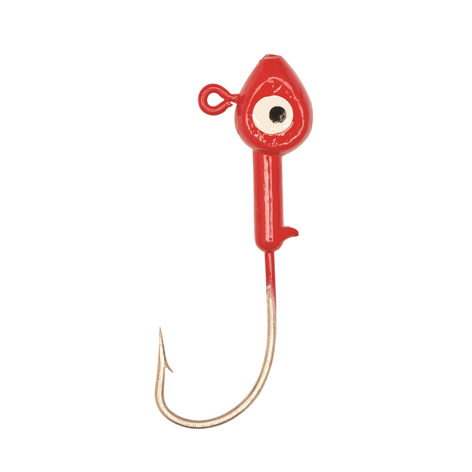 Eagle Claw Saltwater Fish Head Fishing Jig, Red with White Eye, 1/8 oz ...