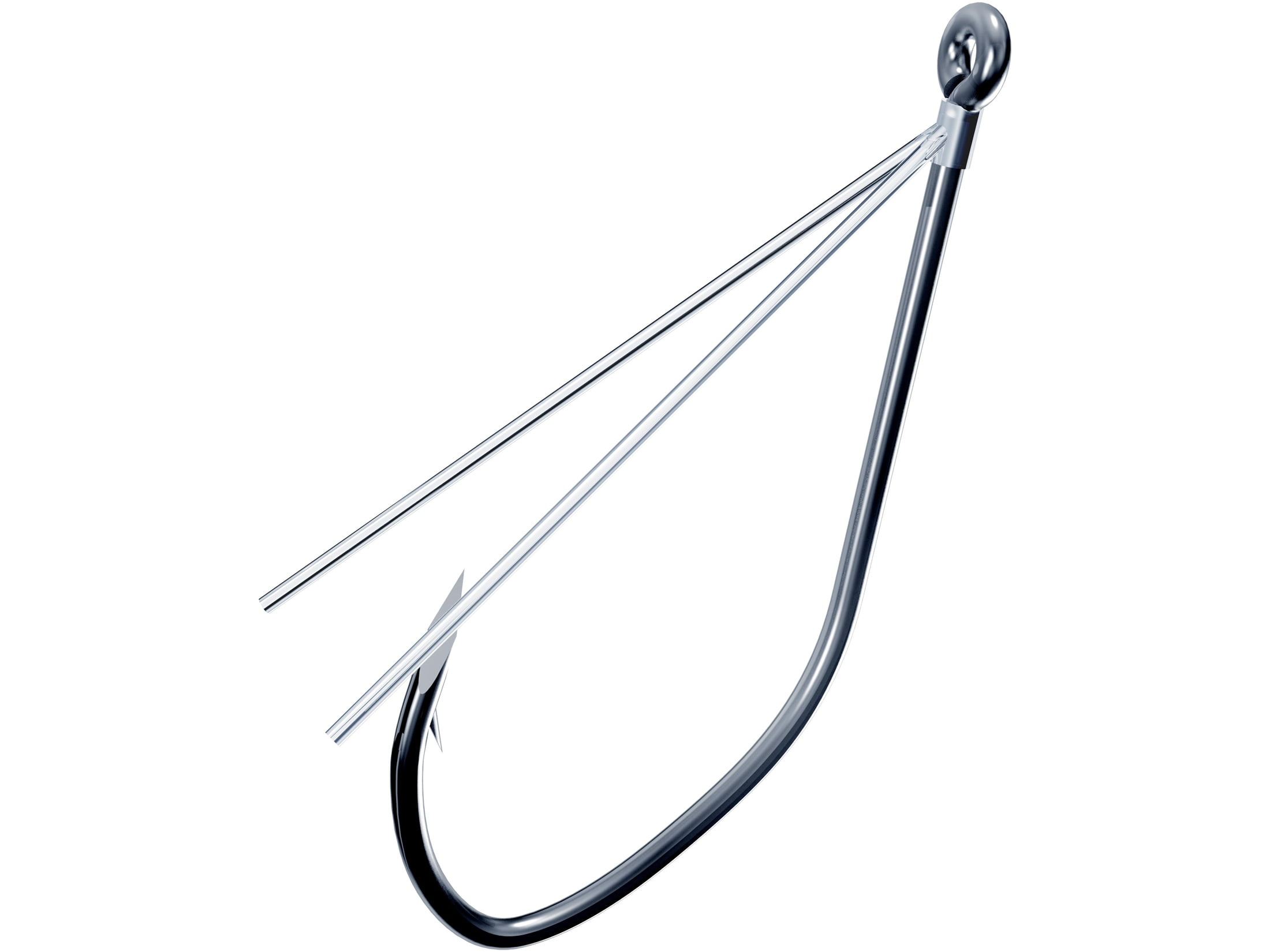 Eagle Claw Trokar Weedless Finesse Hook Hook #3/0 Platinum Black 6PK ...