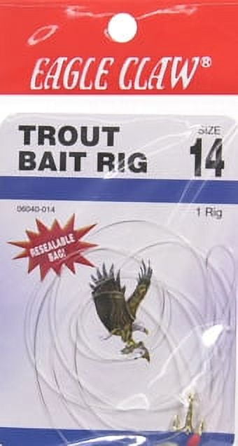 Eagle Claw Trout Sinker Bait Rig, Gold, Size 14 - Walmart.com