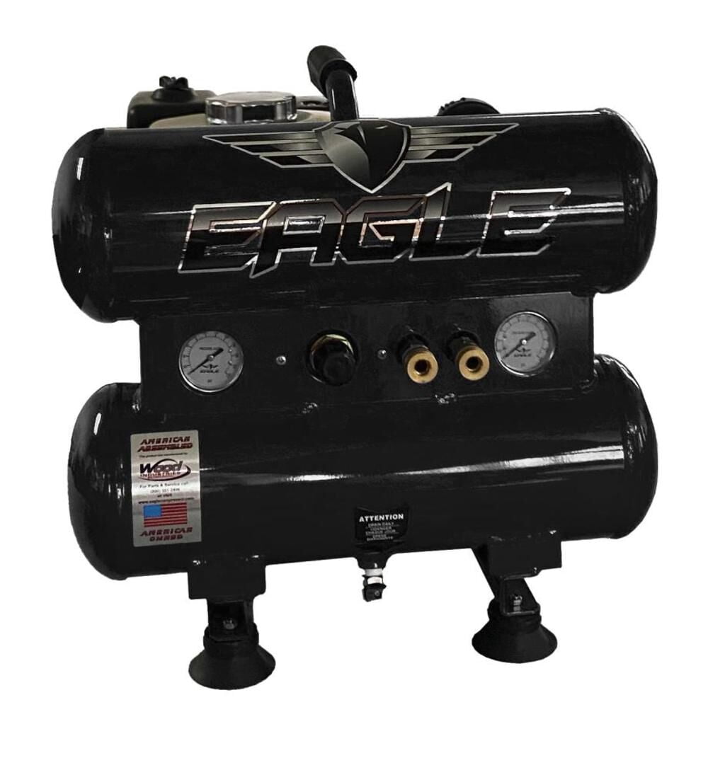 Eagle Compressor Portable Gas Twin Tanks Air Compressor 4 Gallon ...