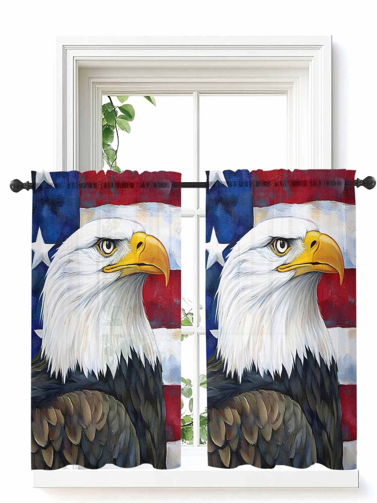 Eagle Curtains 54 Inch Length,Sheer Curtains for Bedroom Living Room ...