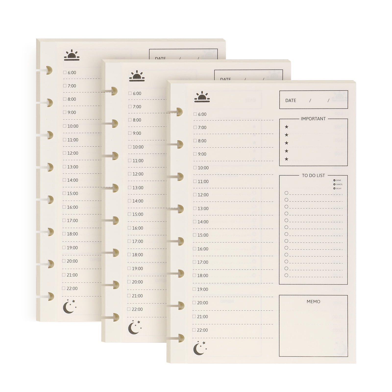 Eagle Discbound Refill Paper, 30 Sheets Daily Planner Filler Paper for ...