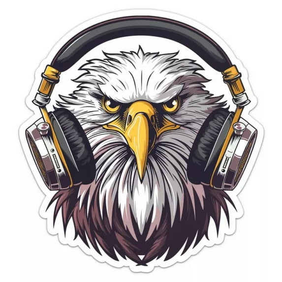Eagle Dj Sticker Phone Decal Water Bottle Stickers Car Decals, Laptop ...