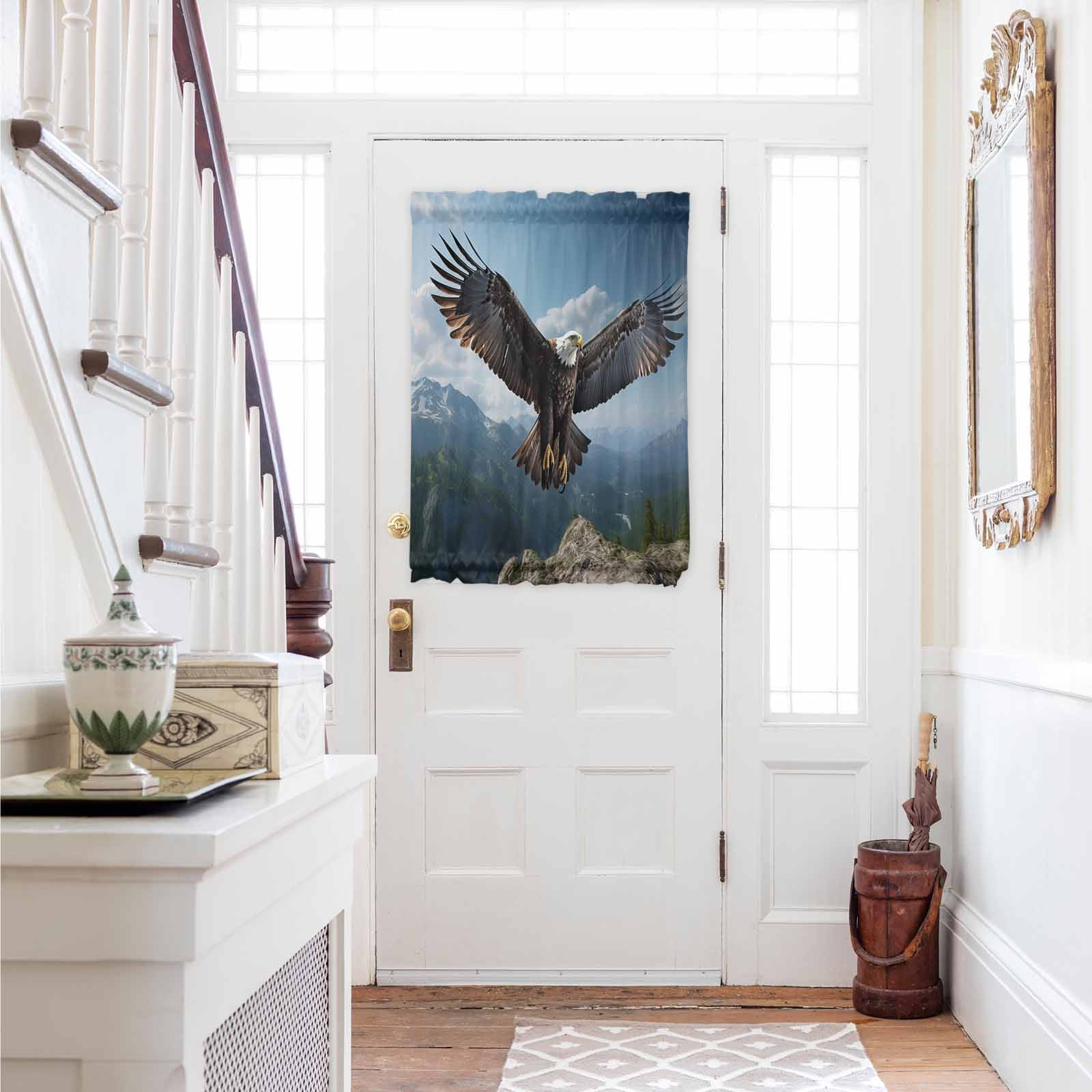 Eagle Door Curtains for Door Window, French Sidelight Front Back Door ...