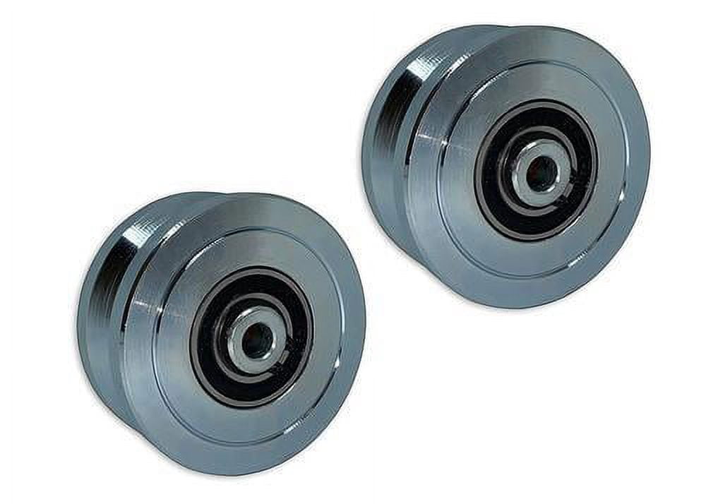 Eagle EG095 (2 PACK) Slide Gate Wheel 6” V-Groove Sliding Wheel Bearing ...