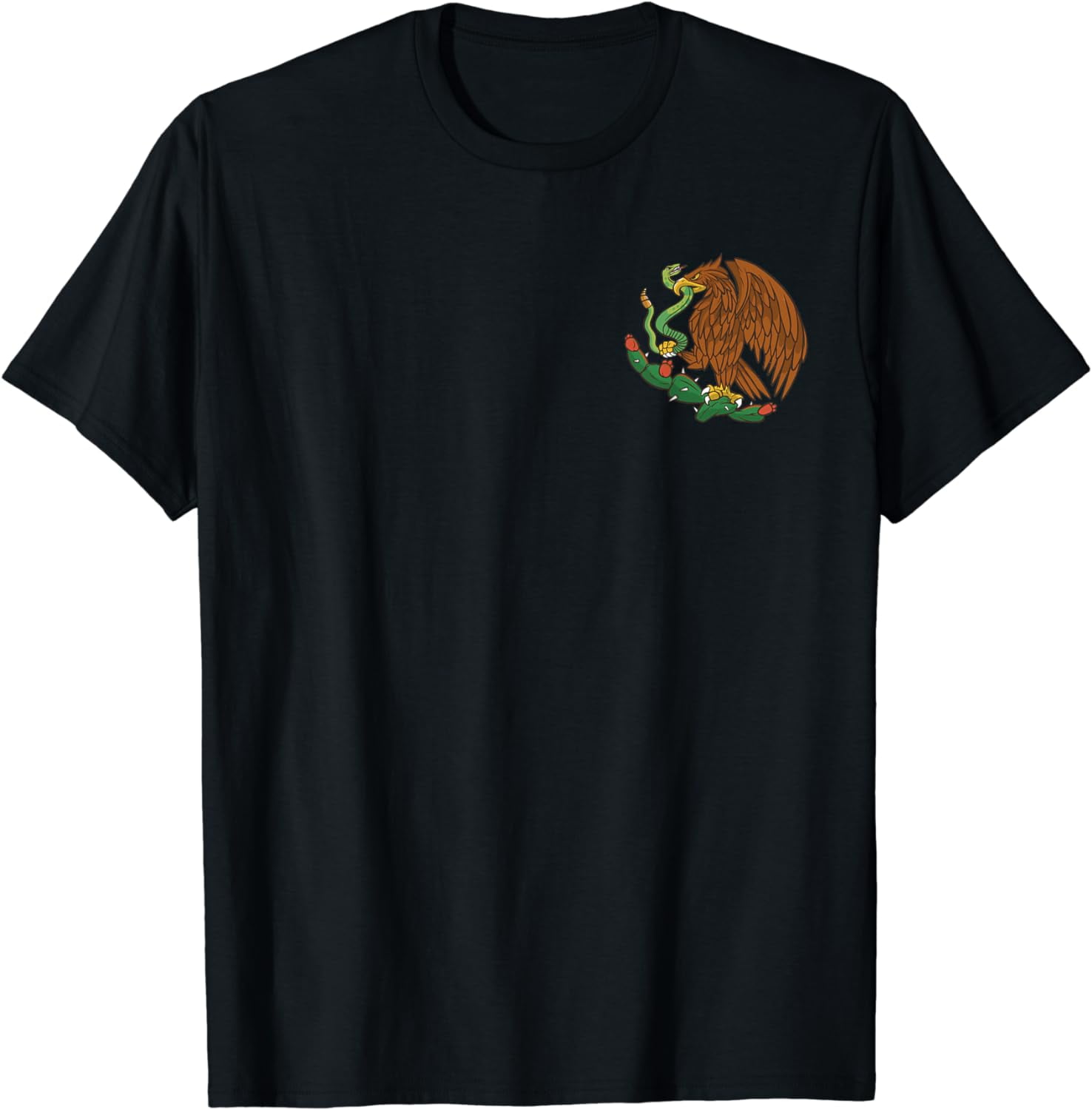 Eagle Emblem Mexico Mexican Flag Cinco De Mayo Mexican Roots T-Shirt ...