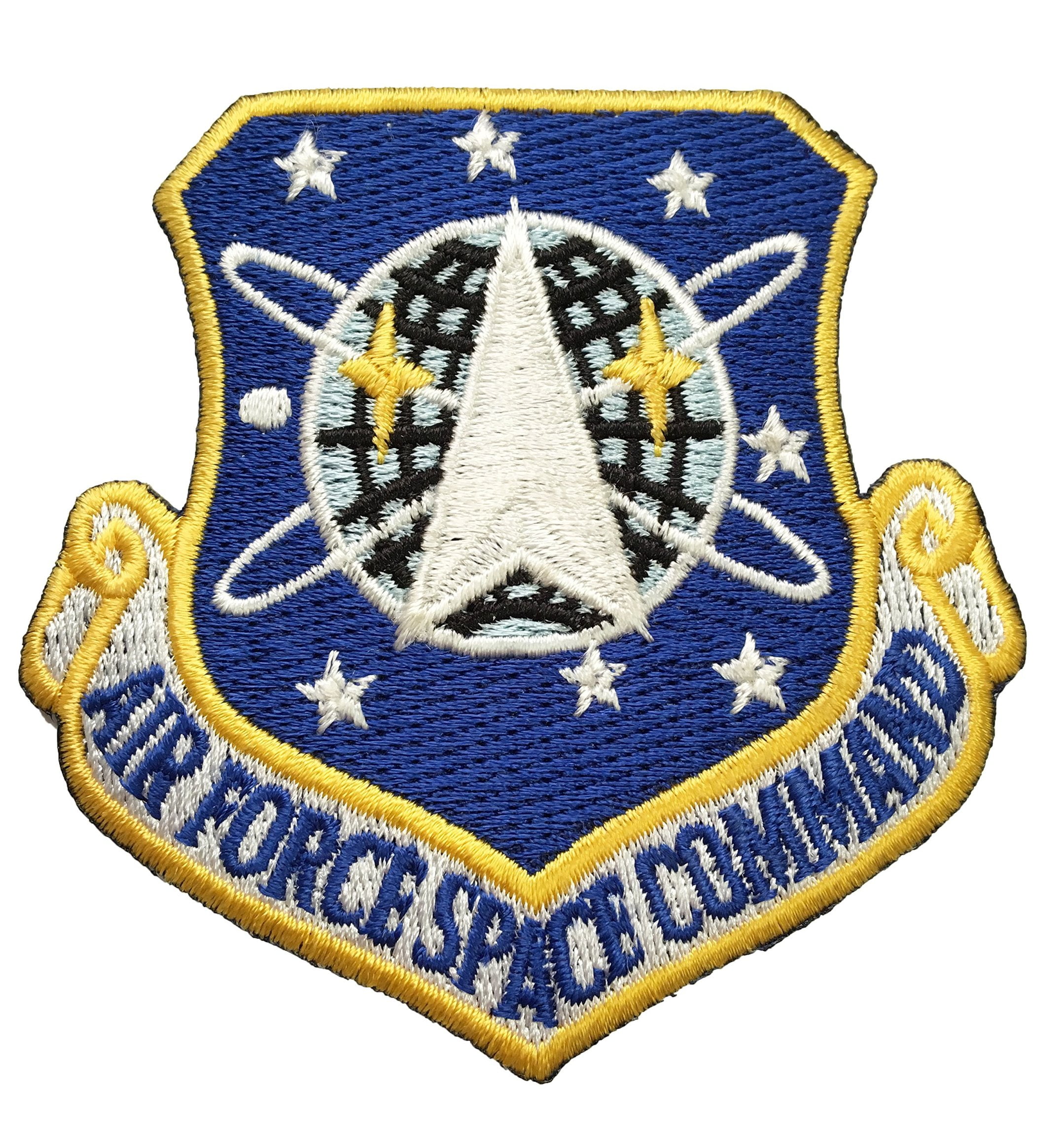 Eagle Emblems 1x USAF Space Command Patch - 3" x 3" Navy Blue Polyester ...