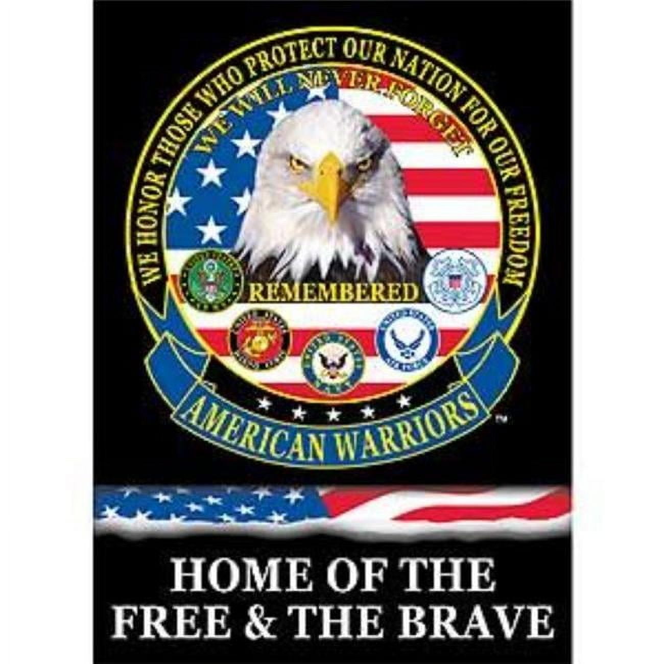 Eagle Emblems F9012 Banner - American Warriors - 29 x 40 in. - Walmart.com