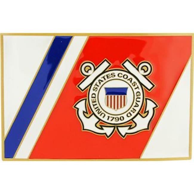 Eagle Emblems B0210 Buckle - United States Coast Guard, Logo II - 3.5 ...