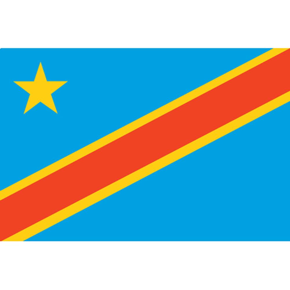 Eagle Emblems Democratic Republic of Congo Flag with Grommets 3ft x 5ft ...